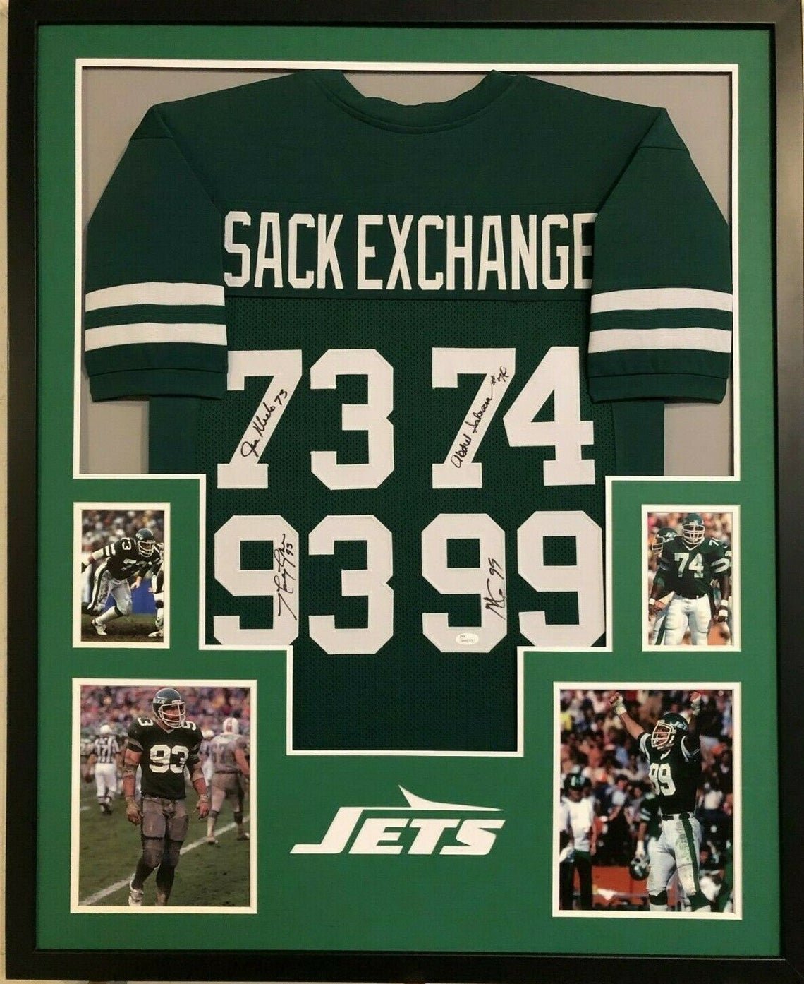 New York Sack Exchange (4 Sigs) Autographed Signed Framed New York Jets ...
