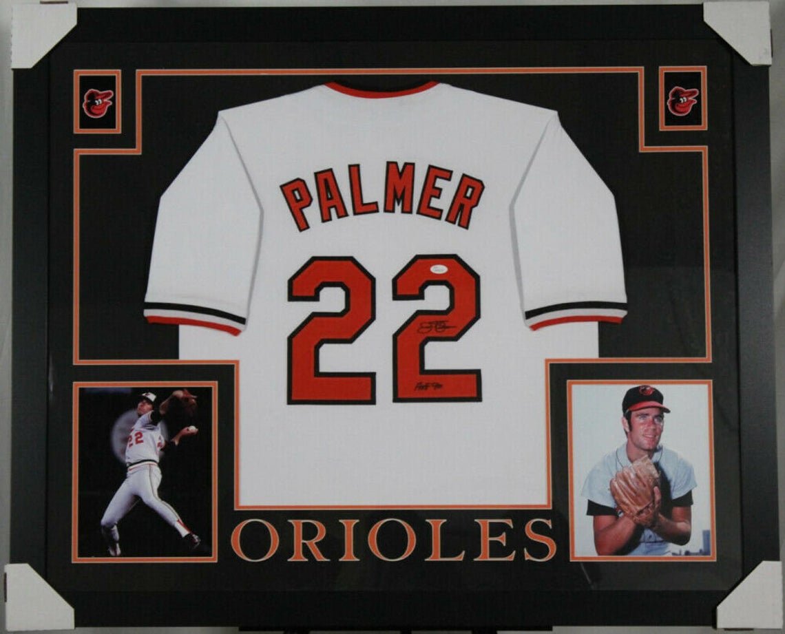 Jim Palmer Autographed Signed Baltimore Orioles Framed Jersey JSA