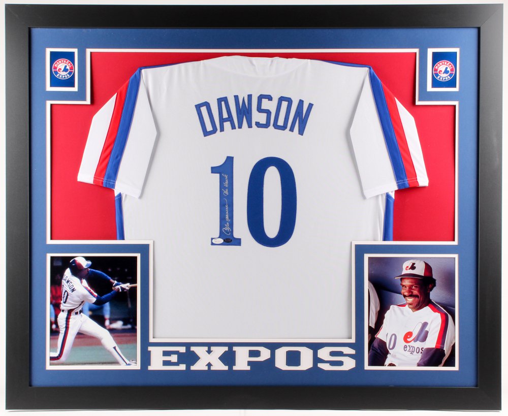 Andre Dawson Autographed Signed Framed Montreal Expos Jersey JSA
