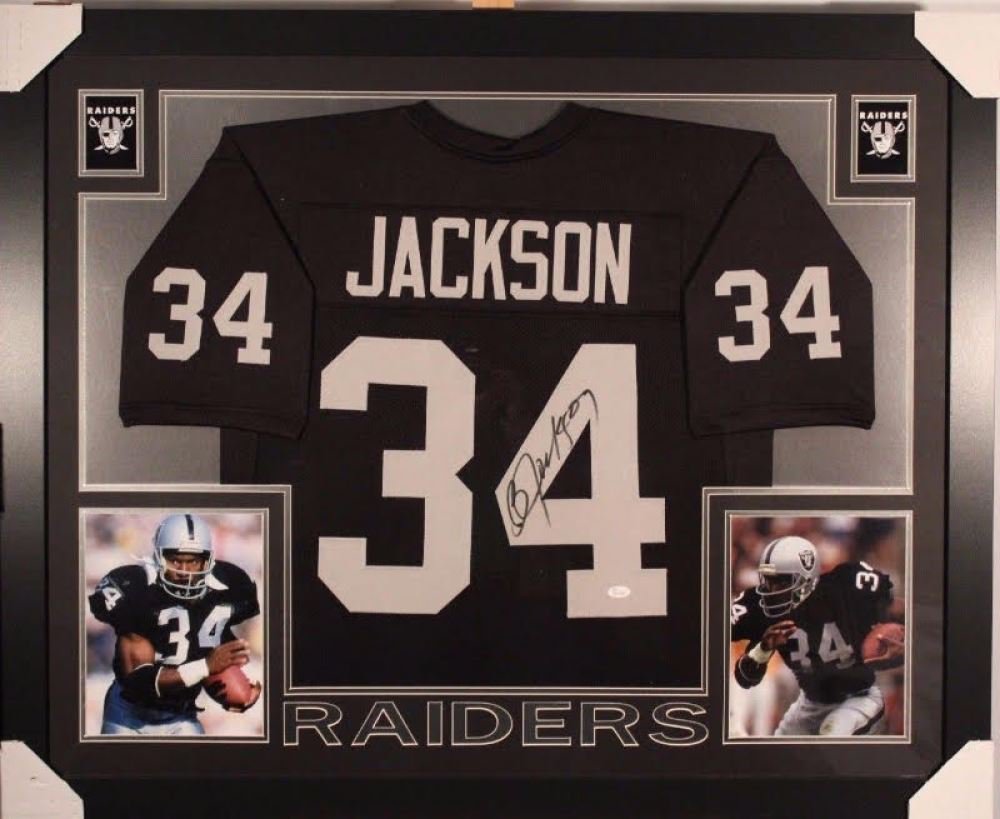 Bo Jackson Autographed Signed Framed Oakland Raiders Jersey BECKETT