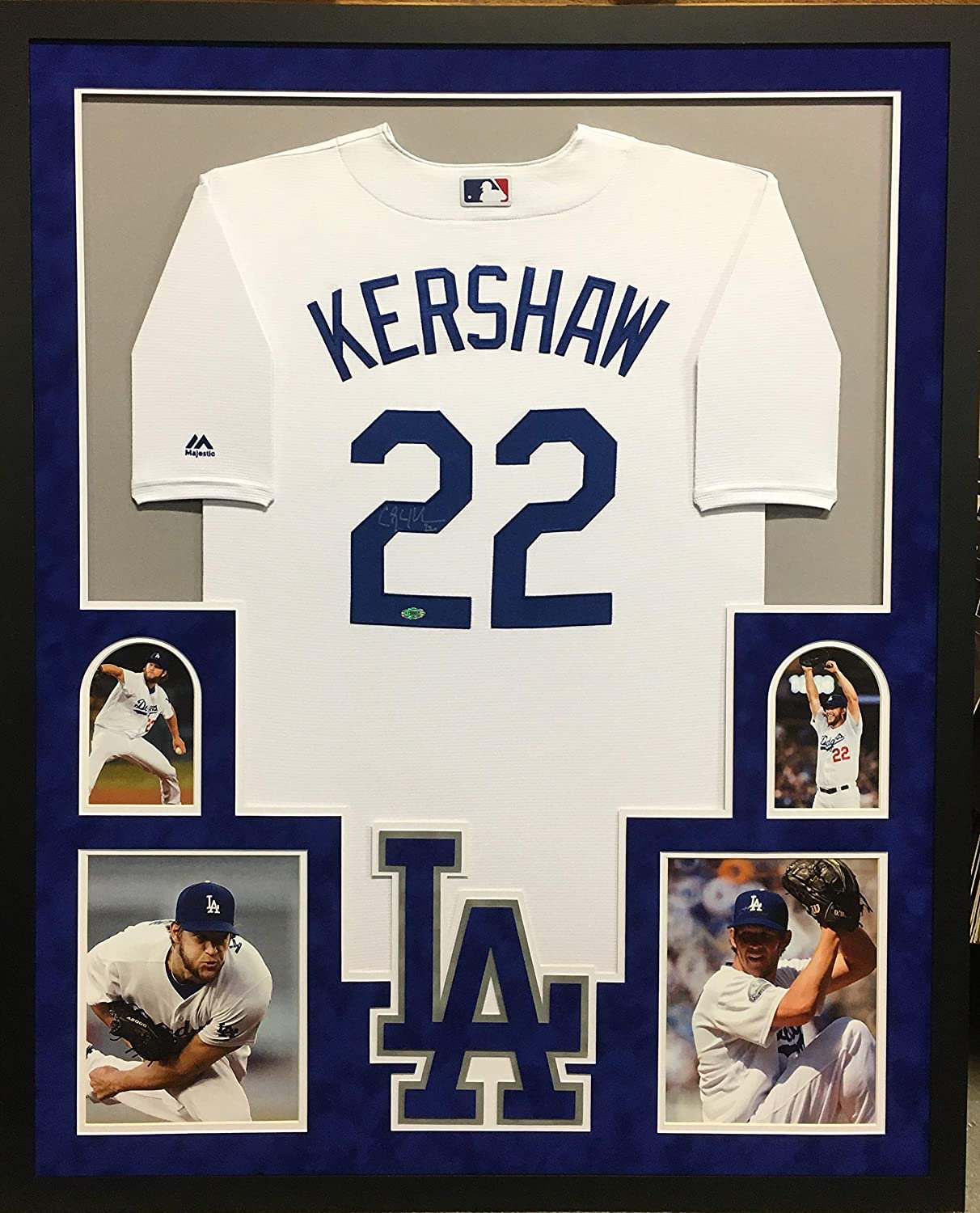 Clayton Kershaw Autographed Signed Framed Los Angeles Dodgers Jersey GA COA