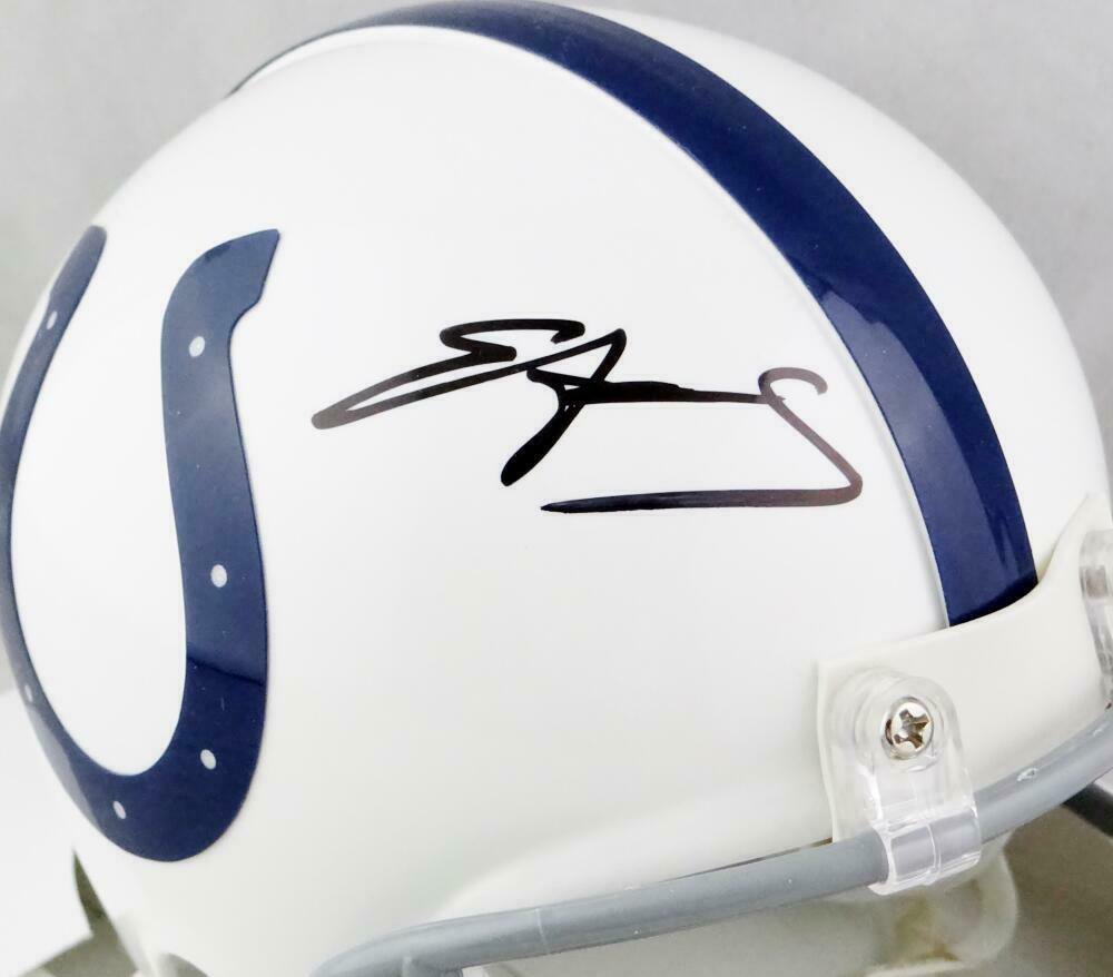 Edgerrin James Autographed Signed Indianapolis Colts Mini Helmet JSA