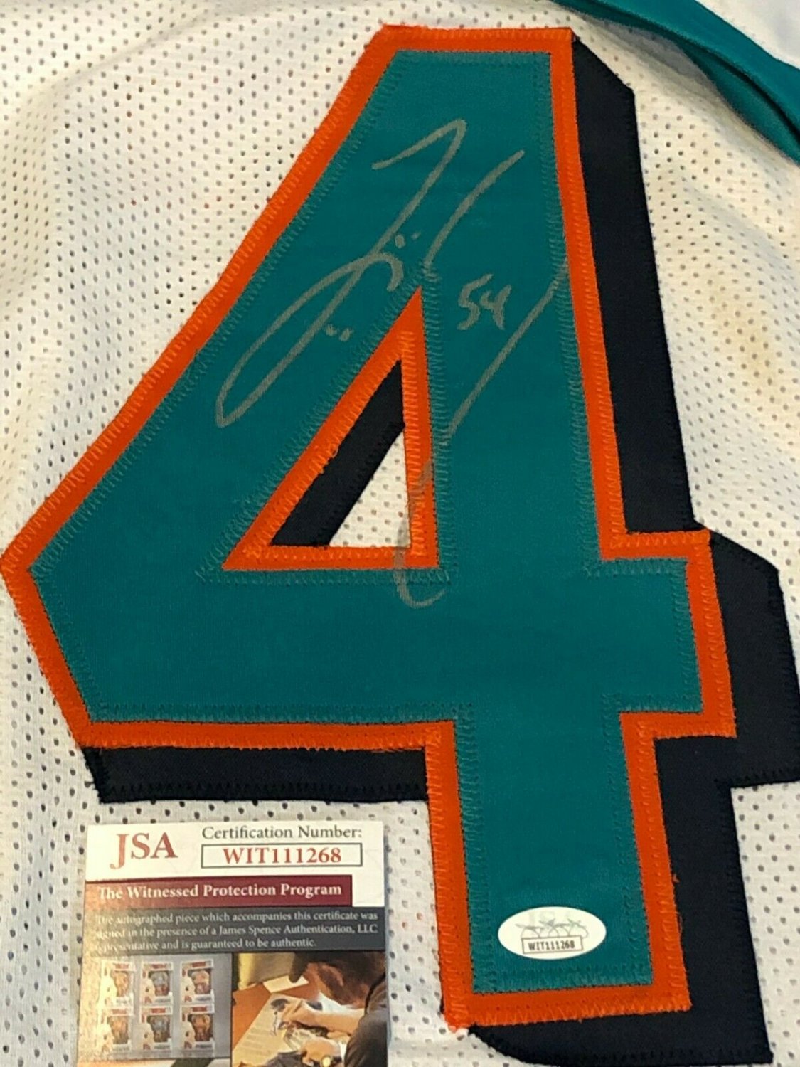 Zach Thomas Autographed Signed Framed Miami Dolphins Jersey JSA