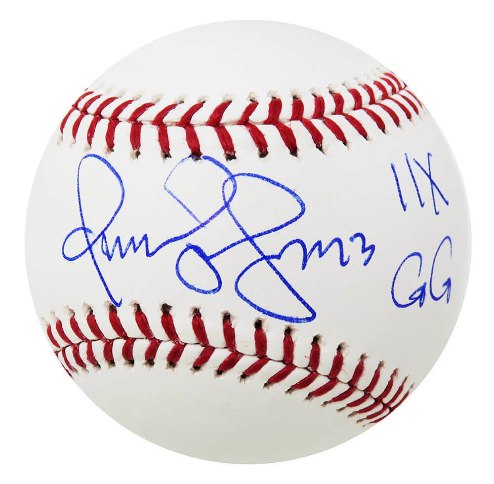 Omar Vizquel Indians Mariners Signed Autographed MLB Baseball SCHWARTZ