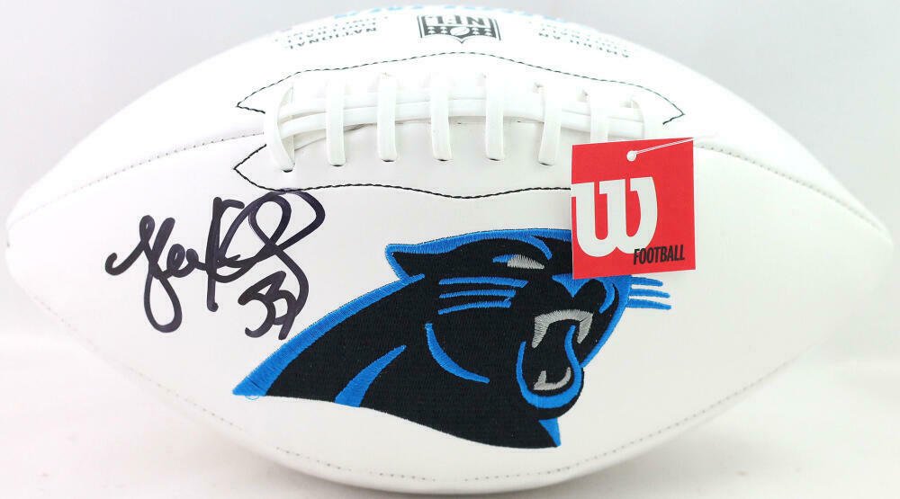 Luke Kuechly Autographed Signed Carolina Panthers Logo Football BECKETT