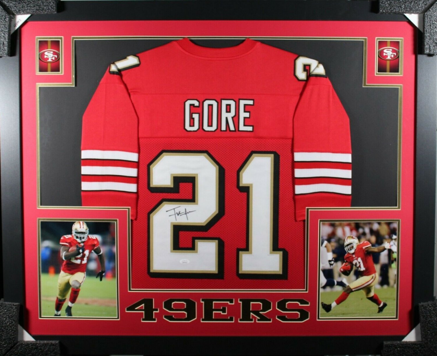 Frank Gore Autographed Signed Framed San Francisco 49ers Jersey JSA