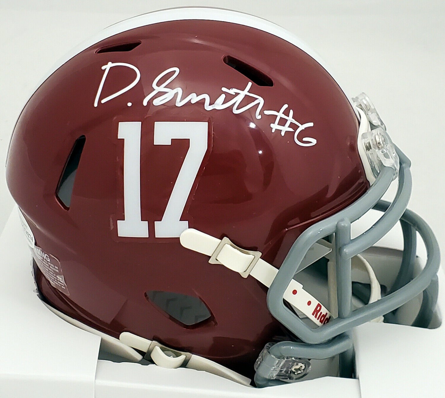 Devonta Smith Autographed Signed Alabama Crimson Tide Mini Helmet BECKETT