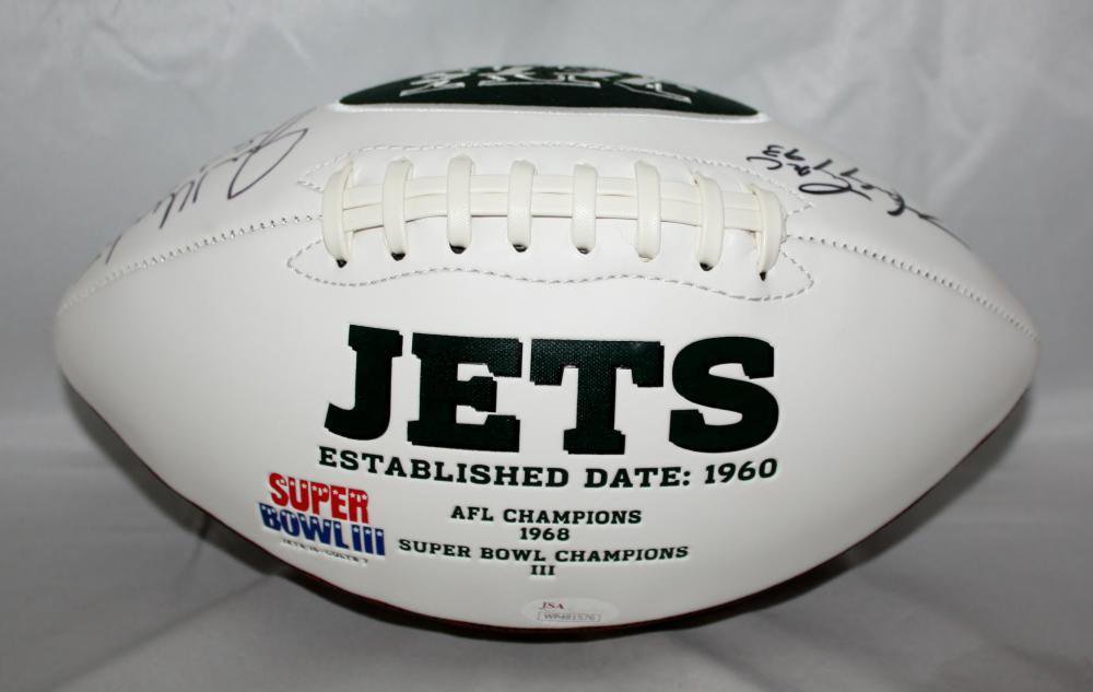 New York Sack Exchange (4 Sigs) Autographed Signed New York Jets Logo ...