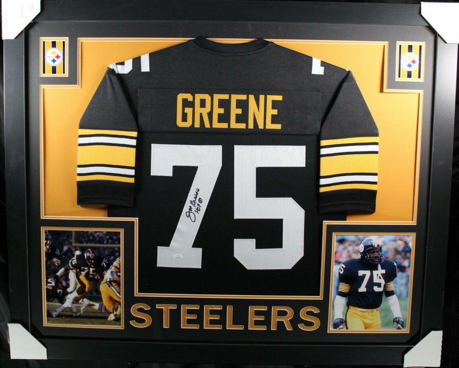 Joe Greene Autographed Signed Framed Pittsburgh Steelers Jersey JSA