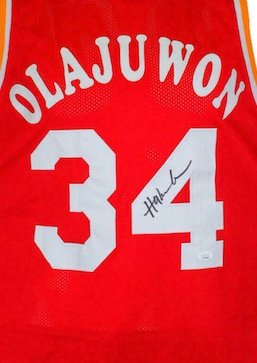 Hakeem Olajuwon Signed Autographed Houston Rockets Jersey JSA