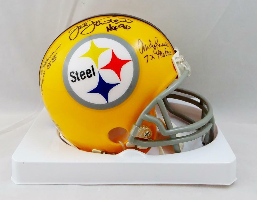 Lambert Ham Russell Autographed Signed Pittsburgh Steelers Mini Helmet JSA