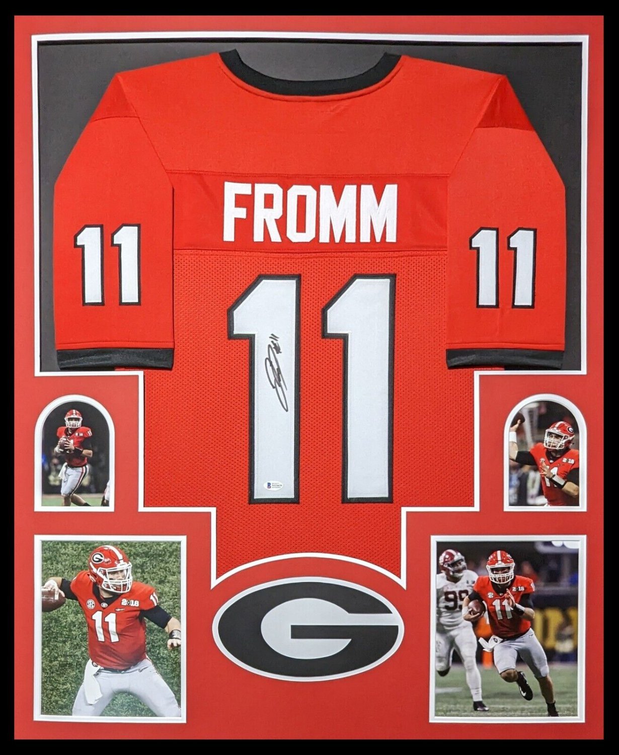 Jake Fromm Autographed Signed Framed Georgia Bulldogs Jersey JSA