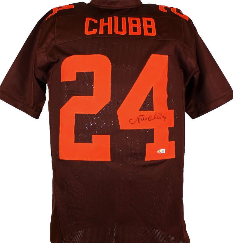 Nick Chubb Signed Autographed Cleveland Browns Jersey BECKETT