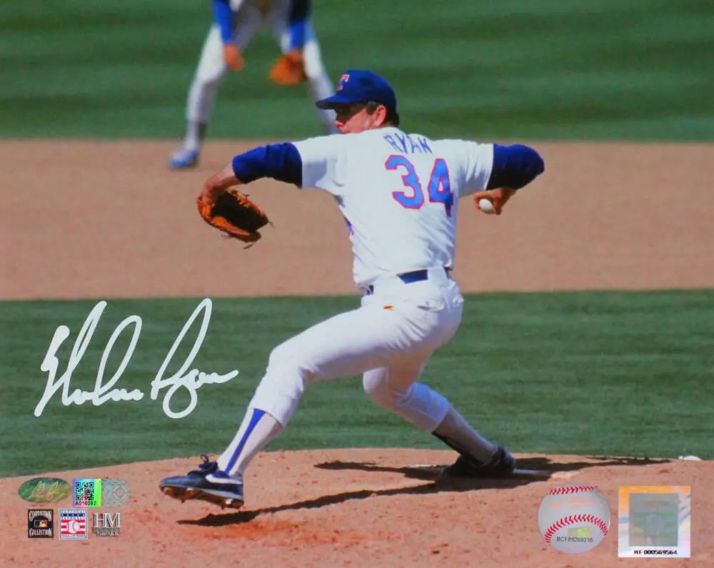 Nolan Ryan Signed Autographed 8x10 Texas Rangers Photo RYAN COA