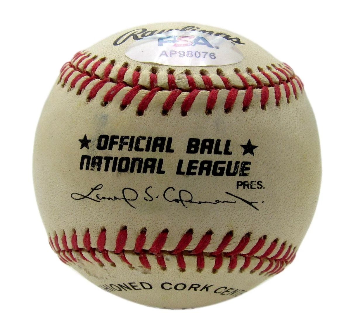 Pee Wee Reese Brooklyn Dodgers Autographed Signed NL Baseball PSA