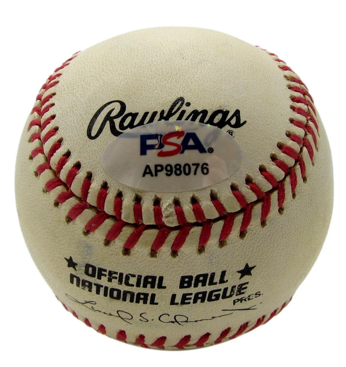 Pee Wee Reese Brooklyn Dodgers Autographed Signed NL Baseball PSA