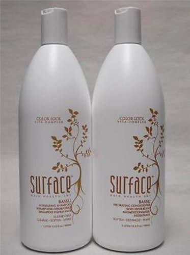 SURFACE BASSU HYDRATING SHAMPOO & CONDITIONER 33.8 & Shine Spray 4 oz ...
