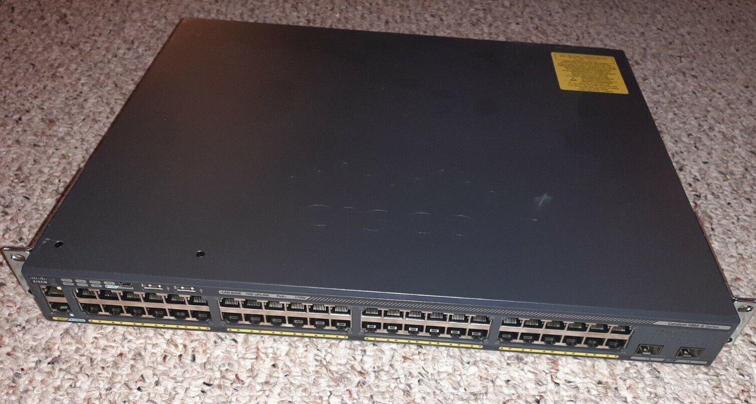 Cisco Catalyst 2960-X Series WS-C2960X-48LPD-L POE 48 port switch QTY w STACK