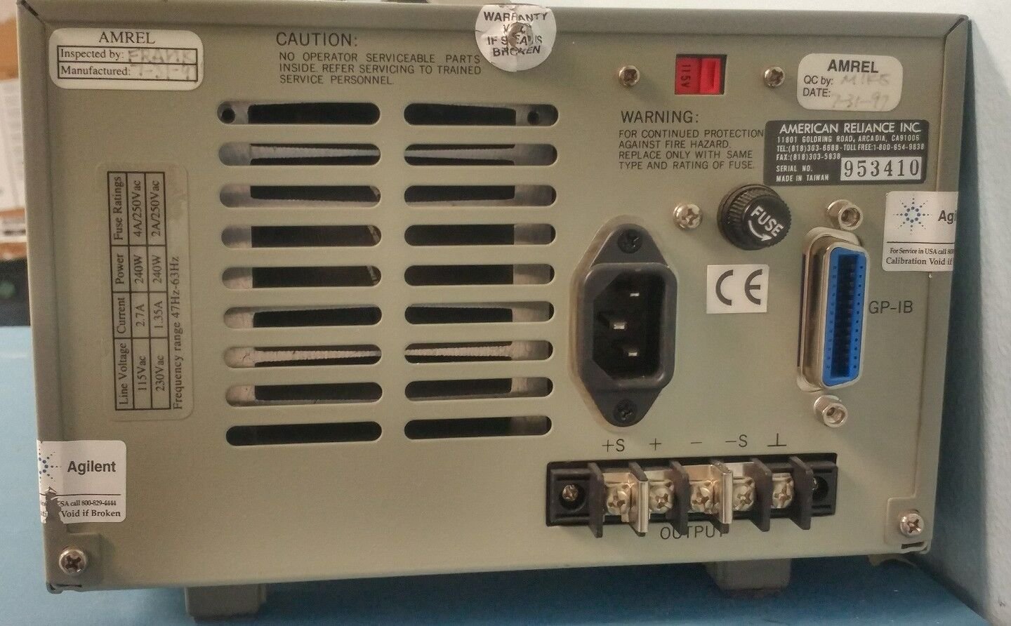 AMREL PPS-1326 Programmable DC Power Supply 0 - 32V, 0 - 3A, GPIB quantity