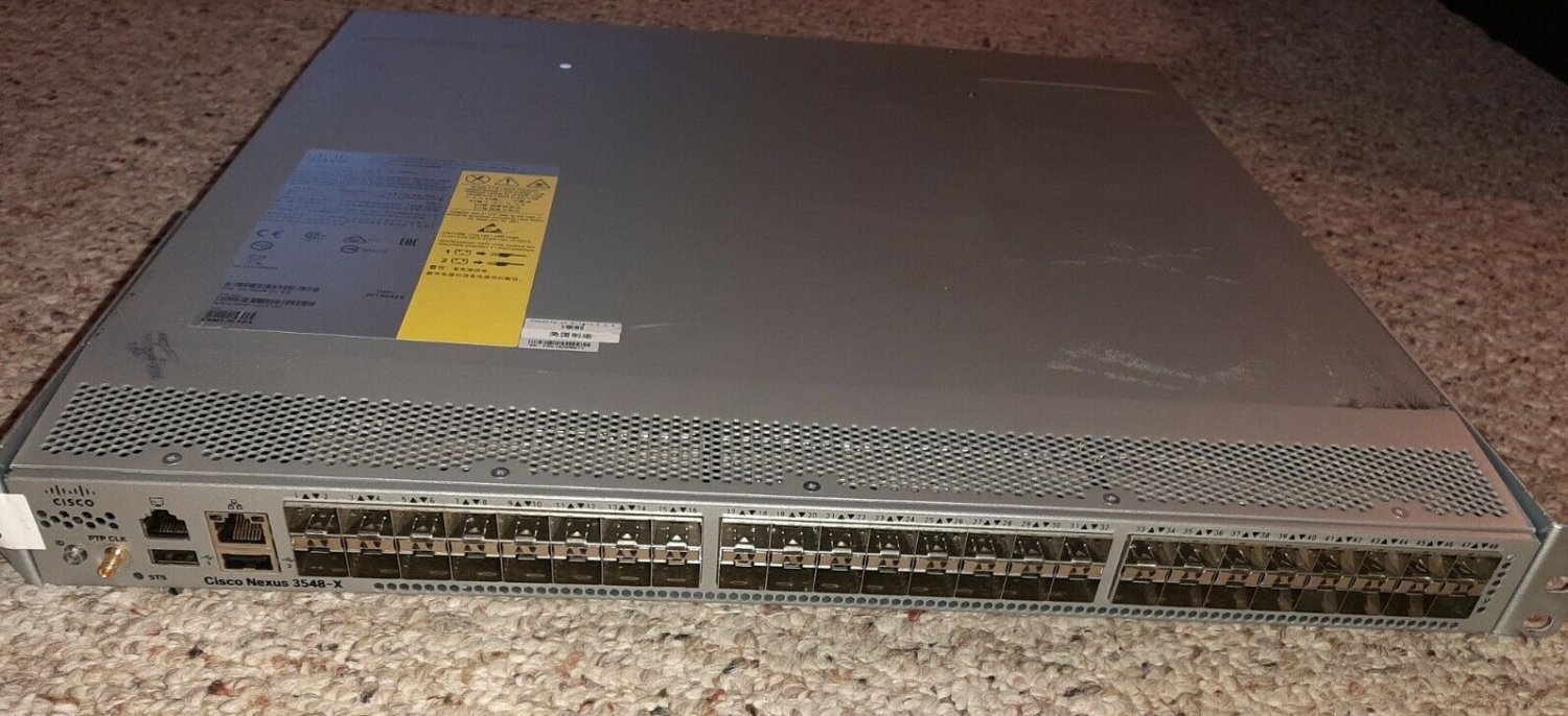 Cisco Nexus N3K-C3548P-10GX 3548x 48 SFP+ Ports Enhanced Switch 2x PS ...