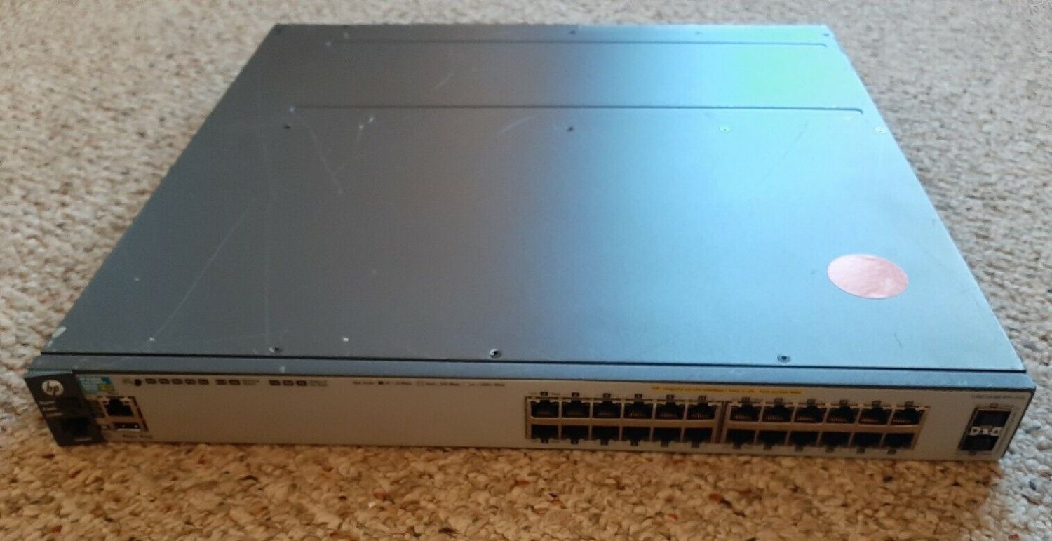 HP J9573A E3800-24G-2SFP+ Fully Managed GB Ethernet Switch PoE w J9577A ...