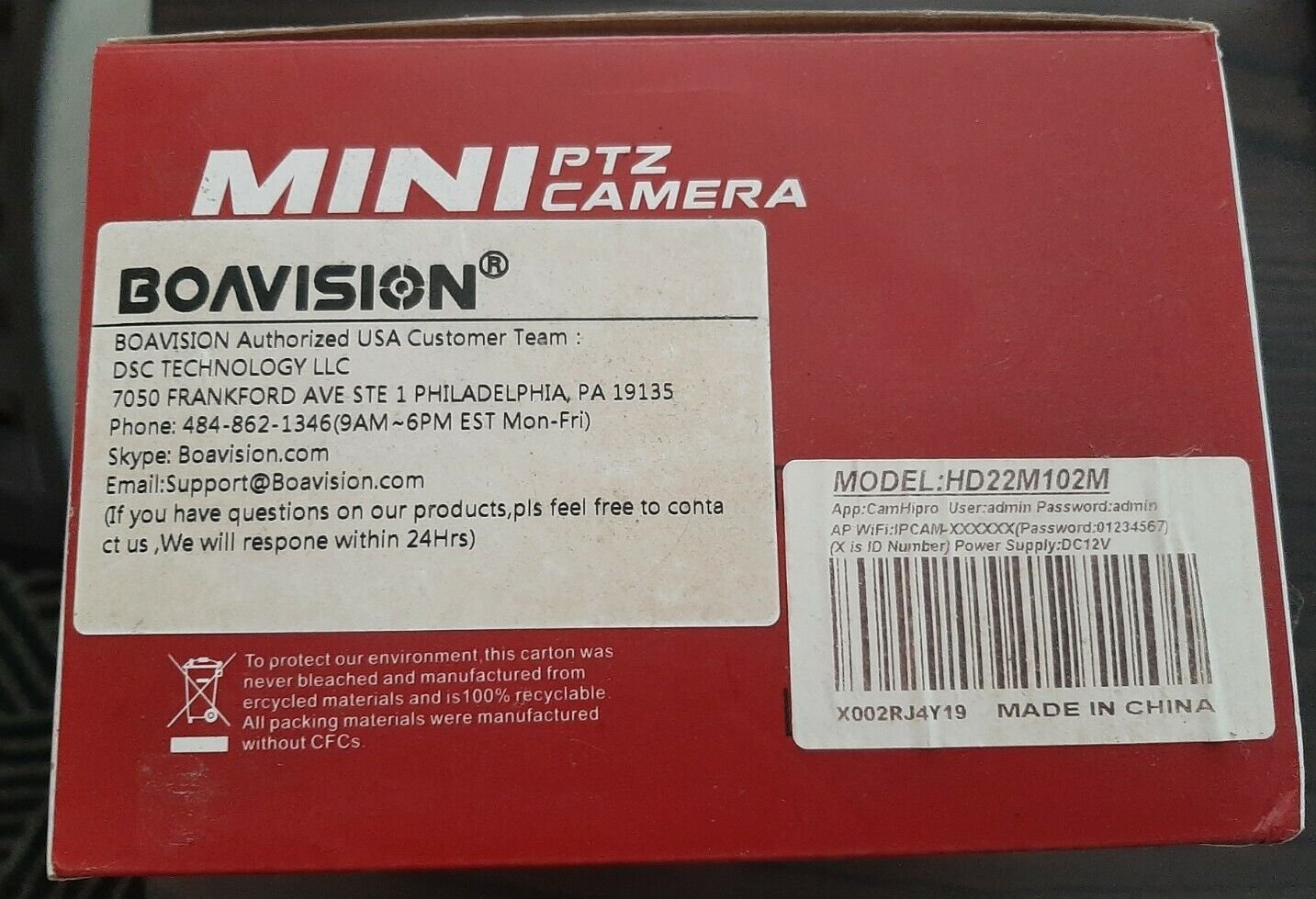 PAIR BOAVISION Security Camera Outdoor Wireless Home Security HD22M102M