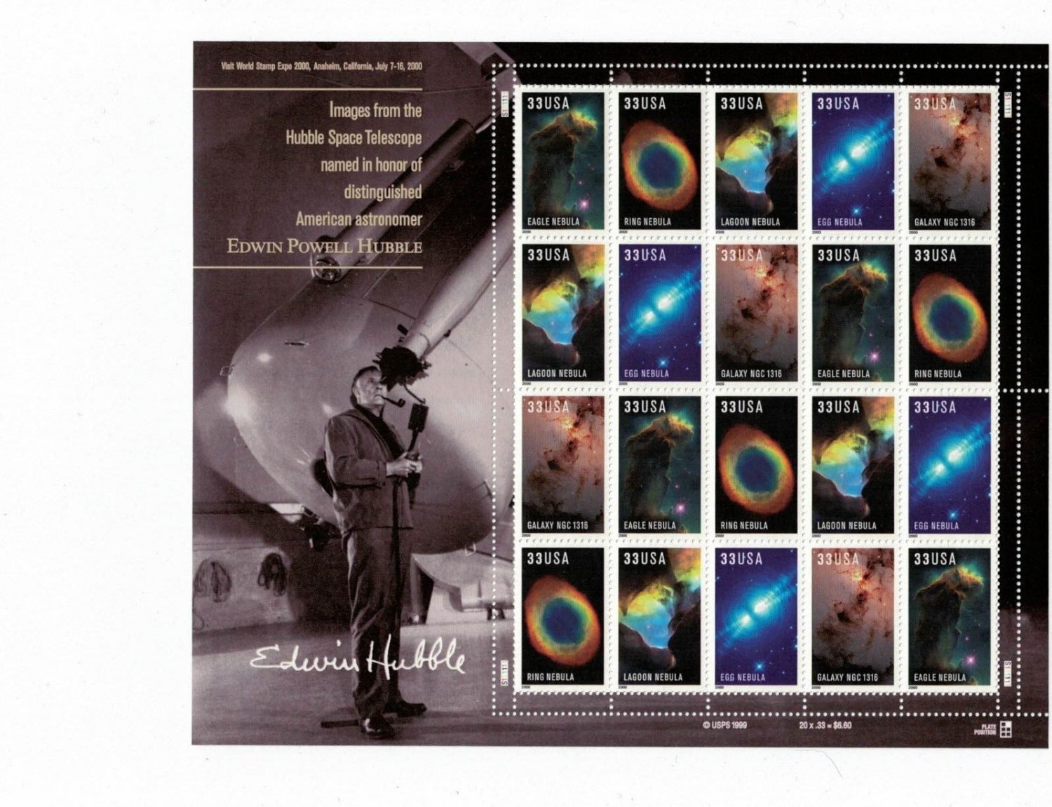 Hubble Space Telescope Commemorative Stamp Plate