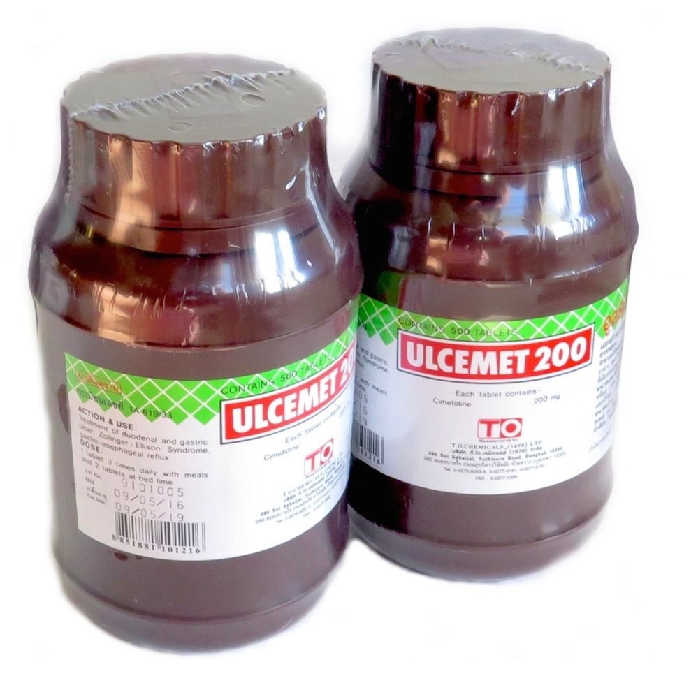 1000 Tablets Cimetidine generic Tagamet 200 mg 2x500 Acid Reflux ...