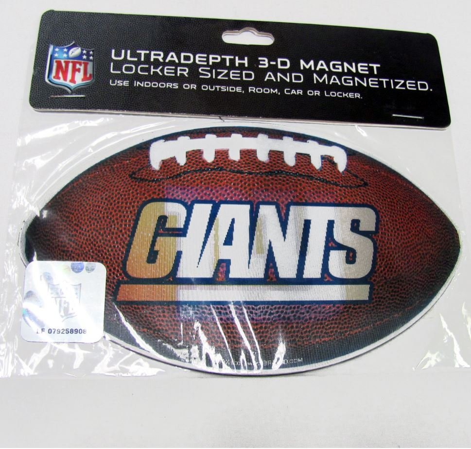 NY Giants 3D Football Magnet Authentic NFL Licensed Merchandise
