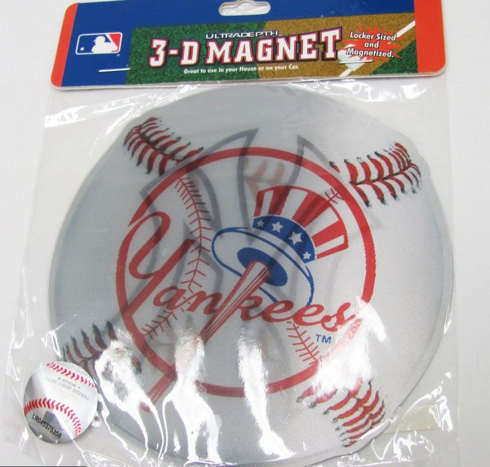 NY Yankees 3D Baseball Magnet Authentic MLB Licensed Merchandise