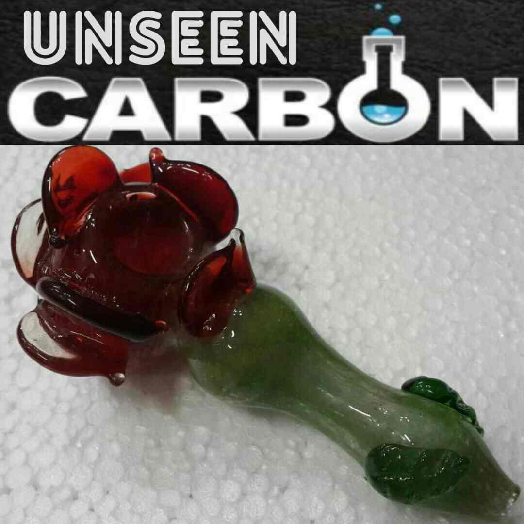 Rose Shaped Hand-made Collectible Glass Pipe