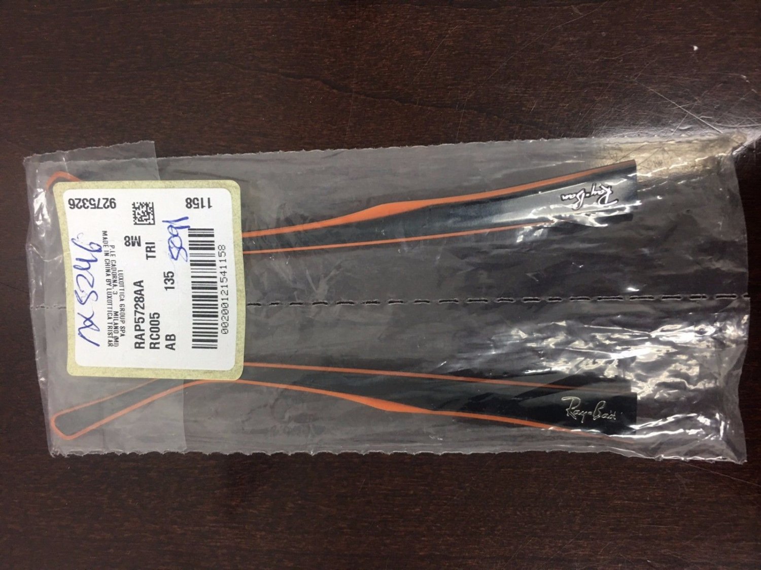 Ray-Ban RX 5246 5091 ORANGE/BLACK Replacement Temples (Arms) Authentic