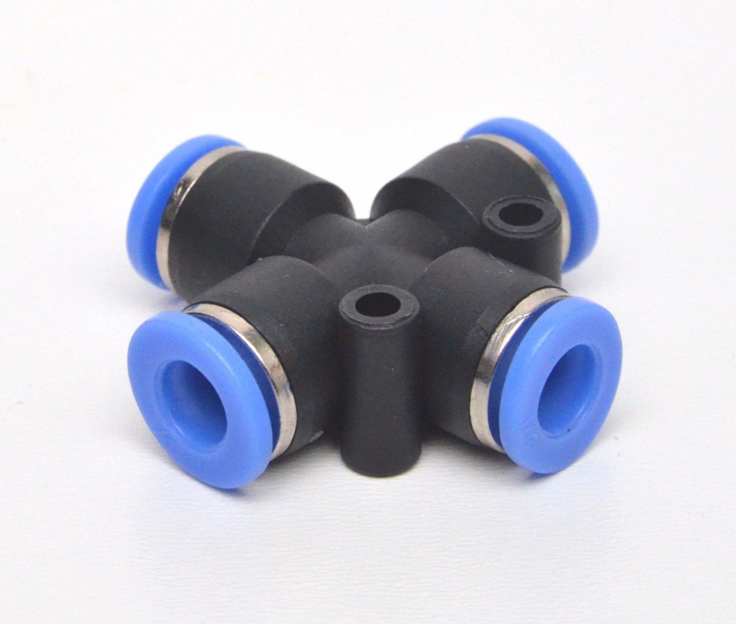 1/4 OD Cross Manifold Push to Connect Fitting Air Pneumatic 4 Side Equal