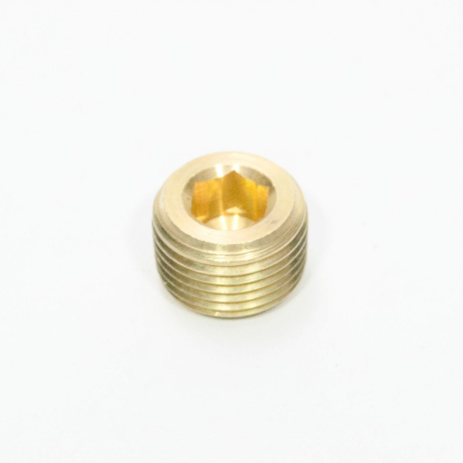 Brass Male Hex Pipe Plug 3/8" NPT MPT MIP Countersunk Allen Key Fitting ...