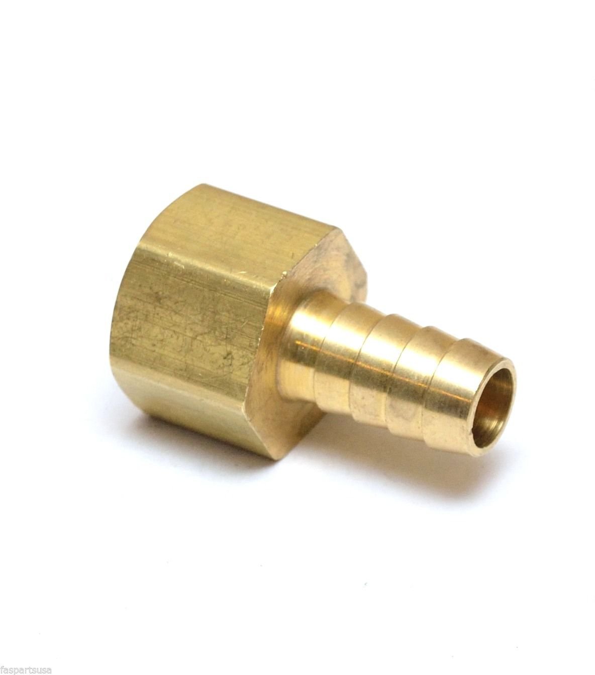 1/2 HOSE BARB 1/2 FEMALE NPT PIPE Straight Brass Fitting Water Oil Gas ...