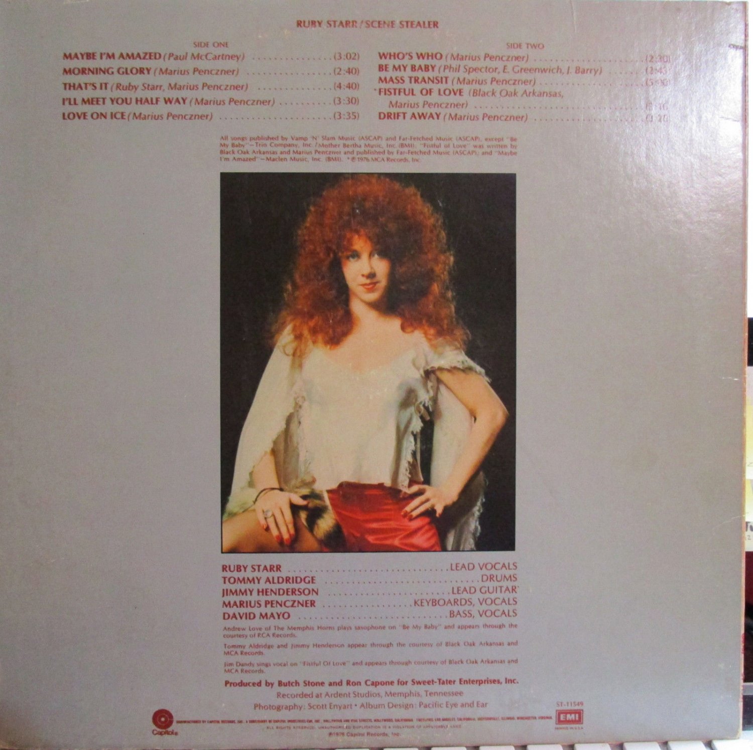 Ruby Starr - Scene Stealer (Capitol 11549) (of Black Oak, Arkansas) ('76)