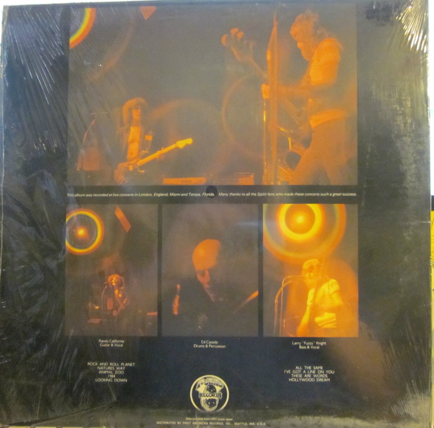 Spirit - Live Spirit (Potato Records 2001) (w/ "I Got a Line on You ...