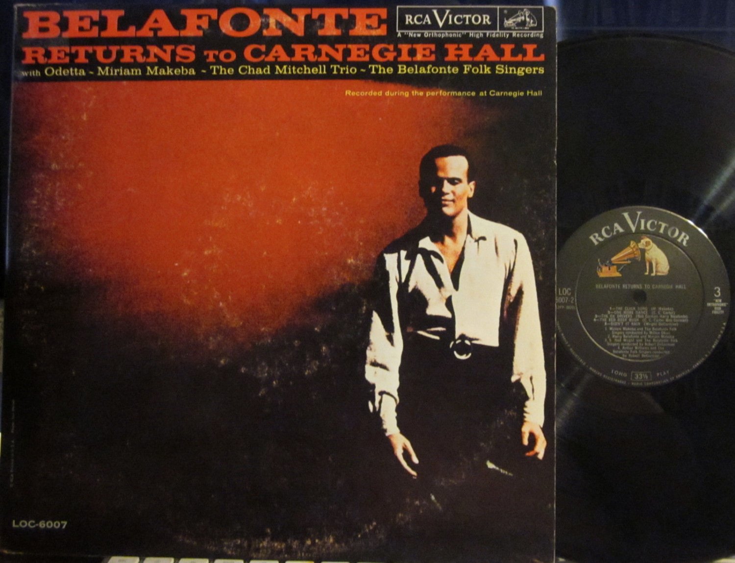 Harry Belafonte - Returns to Carnegie Hall (RCA LOC-6007) (2 LP set) gatefold