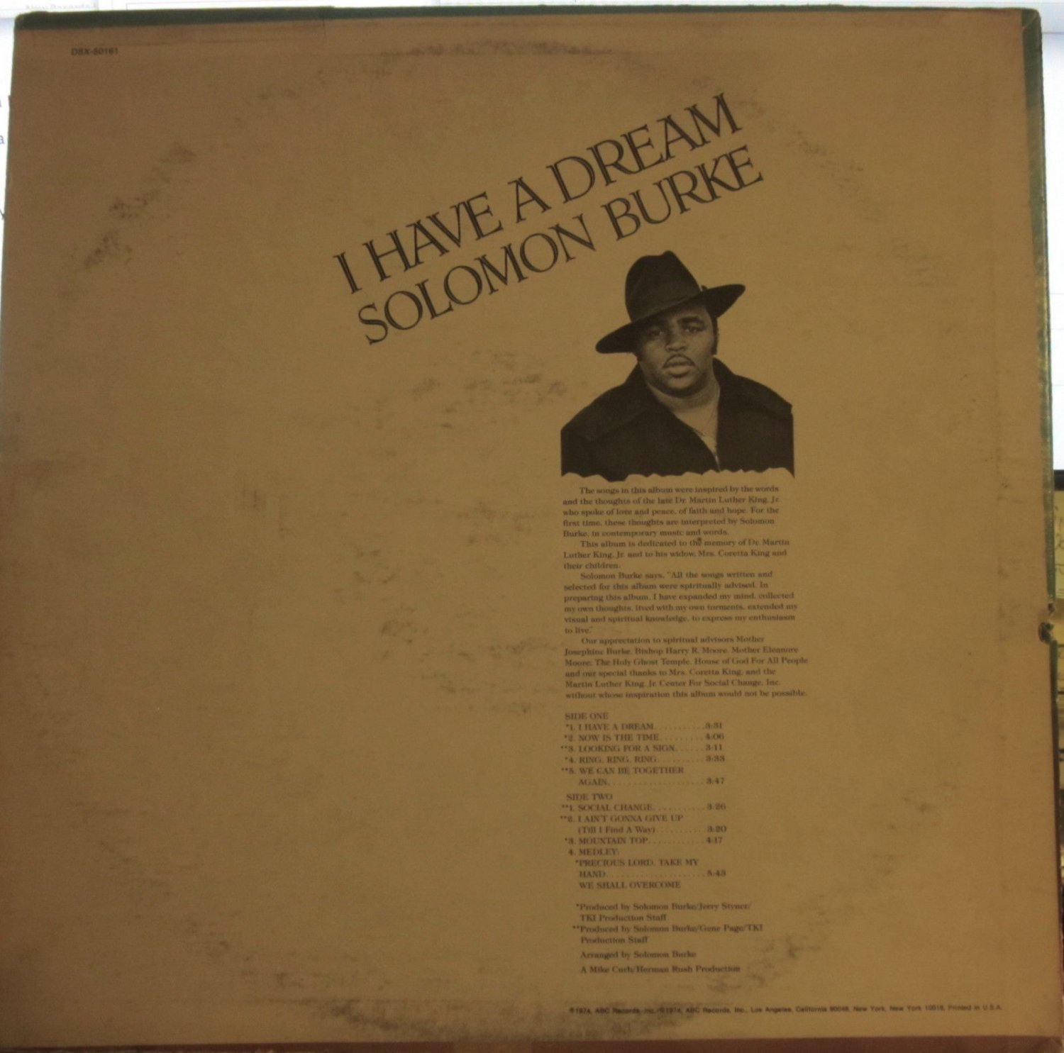 Solomon Burke - I Have a Dream (ABC Dunhill 50161) ('74) (PL)