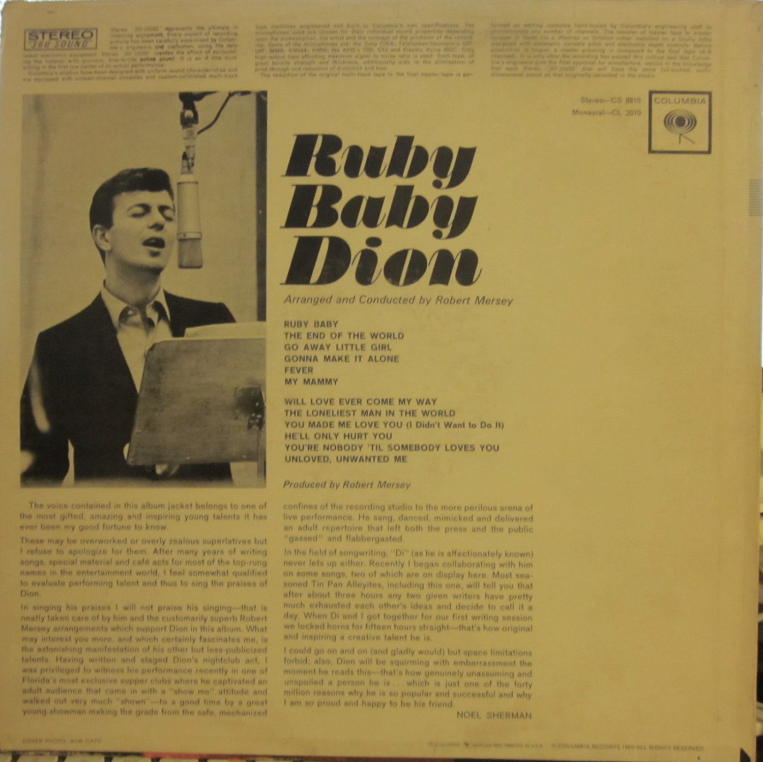 Dion - "Ruby Baby" (Columbia CS 8810) (Stereo)