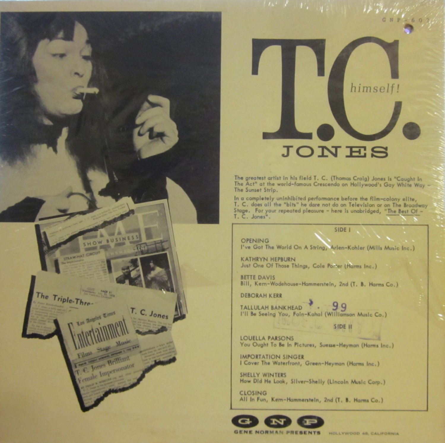 T.C. Jones - Himself! (at Crescendo:Sunset Strip) (female impersonator ...