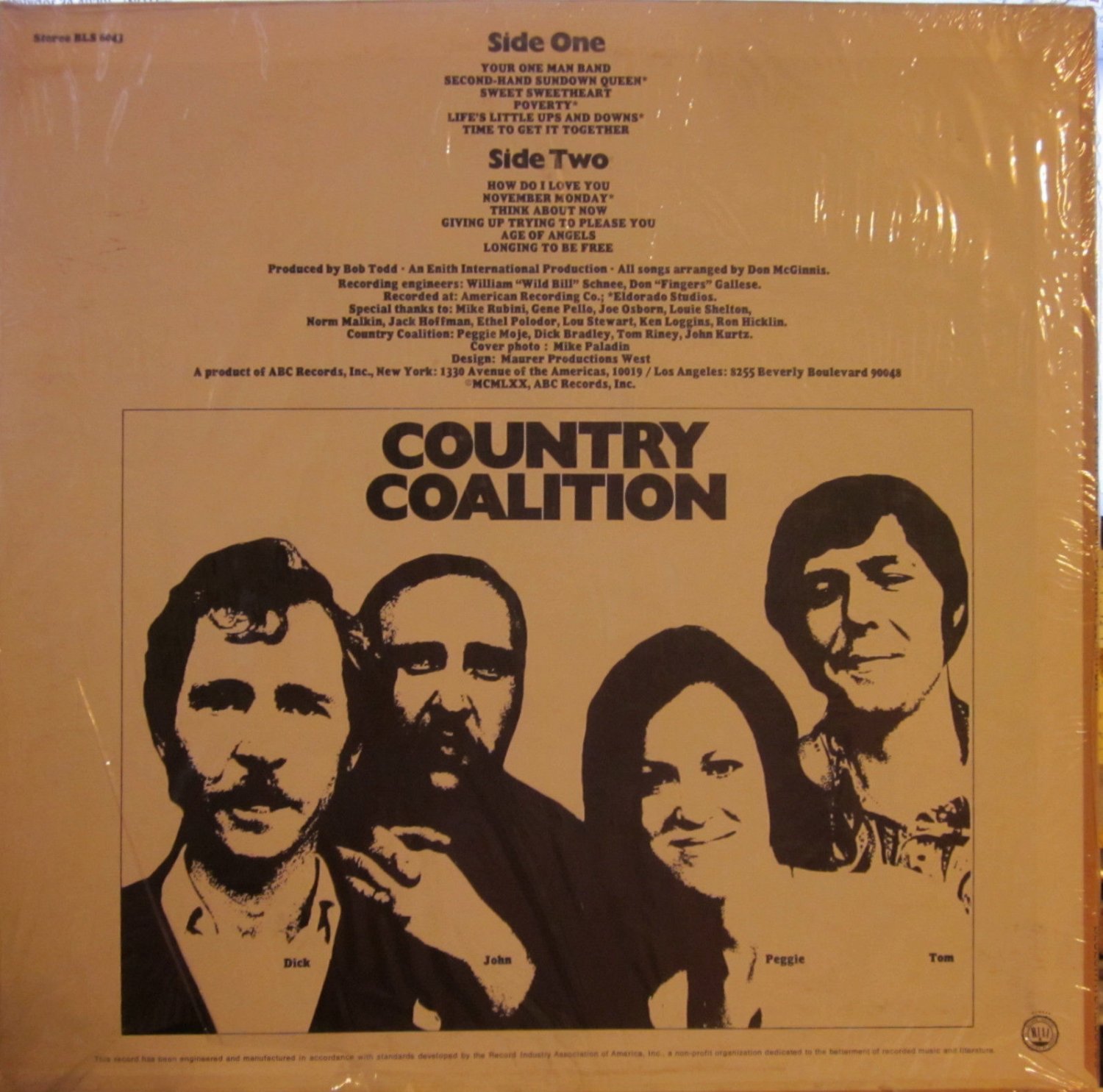 Country Coalition - Time to Get It Together (BluesWay 6043) John Kurtz