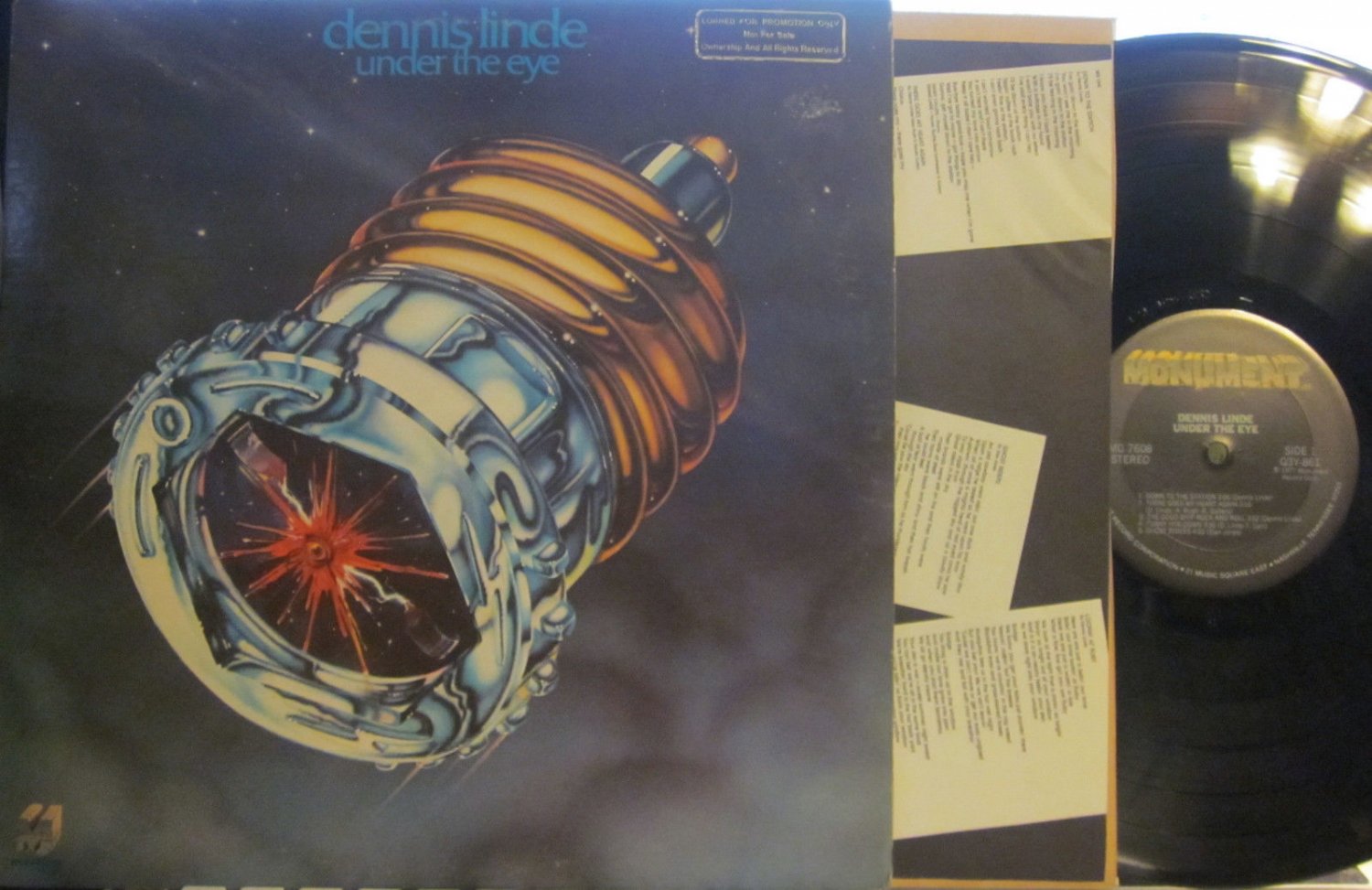 Dennis Linde - Under the Eye (Monument MG 7608) (PS) he wrote "Burning ...
