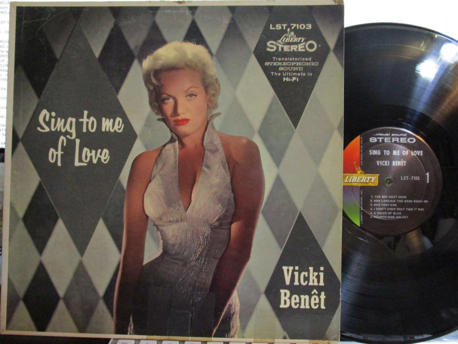 Vicki Benet - Sing to Me of Love (Liberty LST 7103) (Stereo) cheesecake cover!