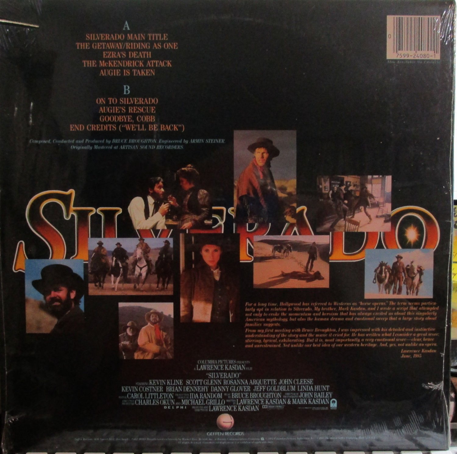Silverado (Soundtrack) (Bruce Broughton) (Kevin Kline, Rosanna Arquette ...