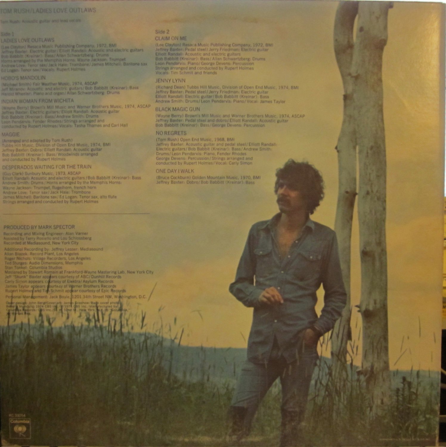 Tom Rush - Ladies Love Outlaws (Columbia 33054) ('74) Carly Simon ...