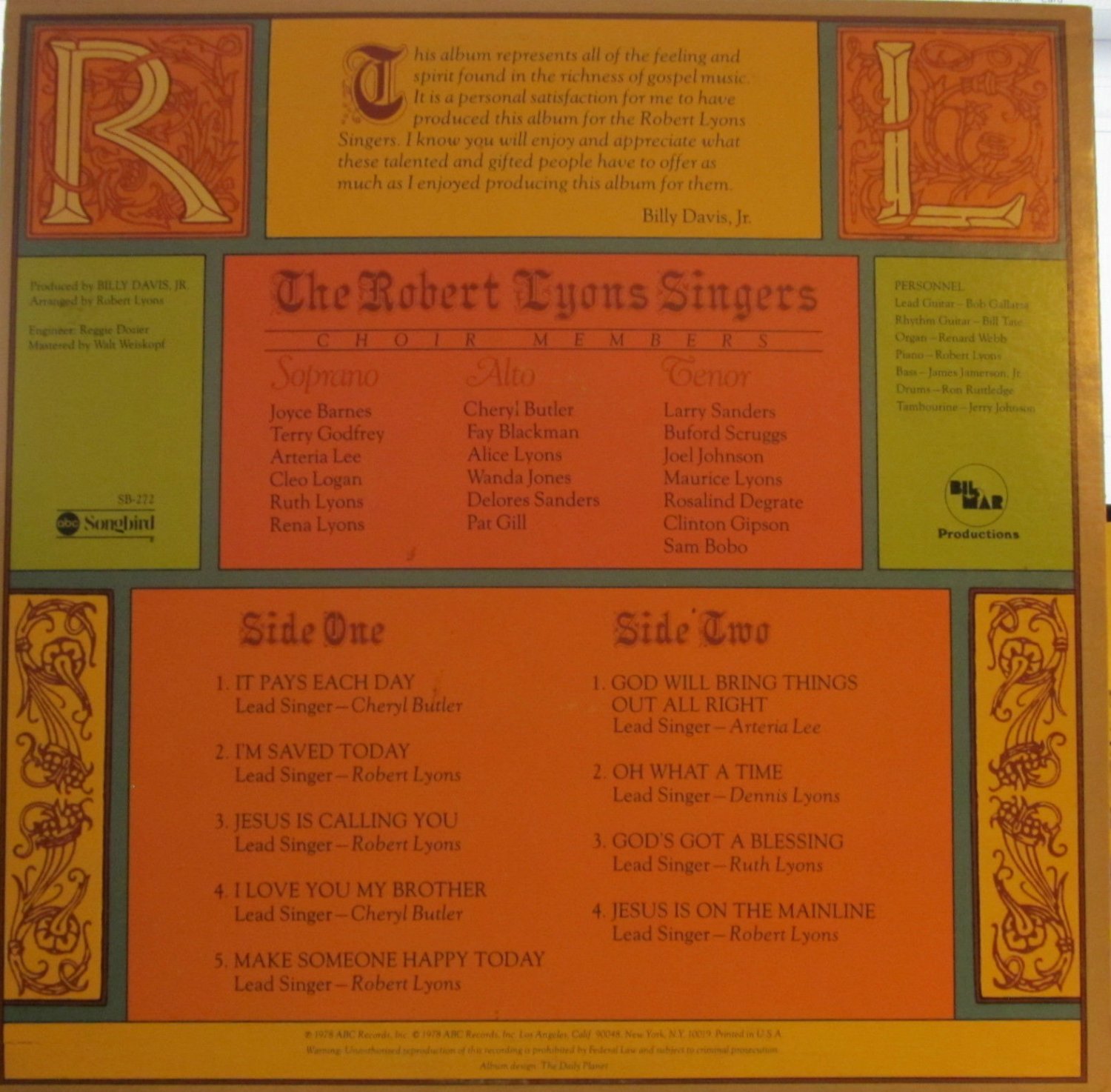 Robert Lyons & Singers - It Pays Each Day to Be on the Lord's Side ...