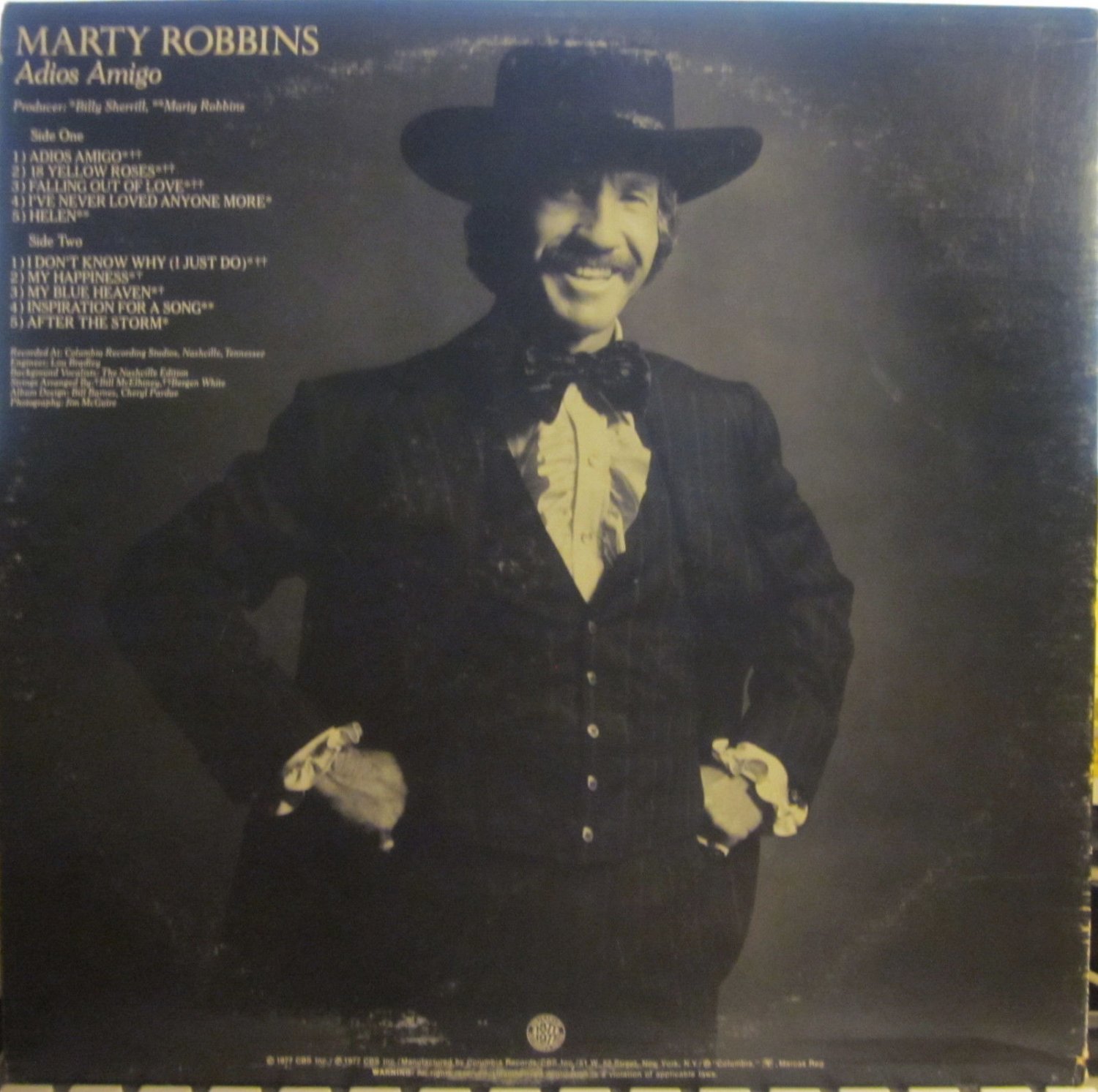 Marty Robbins - Adios Amigo (Columbia KC 34448) ('77) (cowboy classics!)