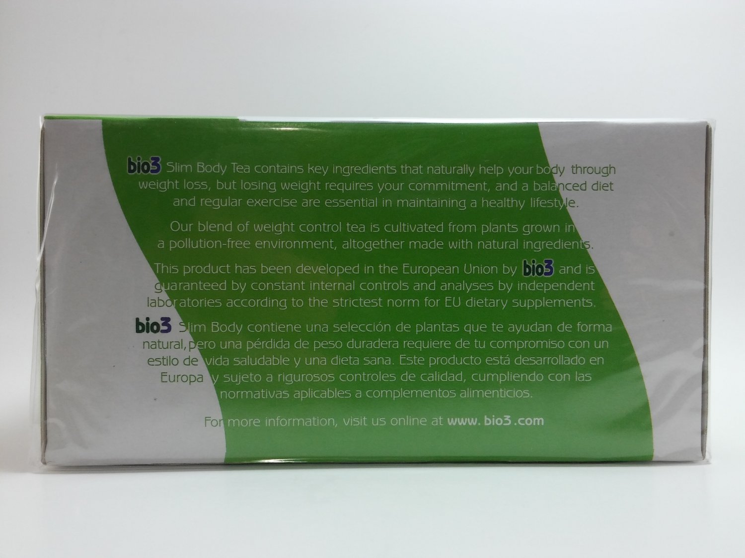 Bio3 Weight Control Tea, Slim Body , Slimming Tea , 3 Pack , 75 bags