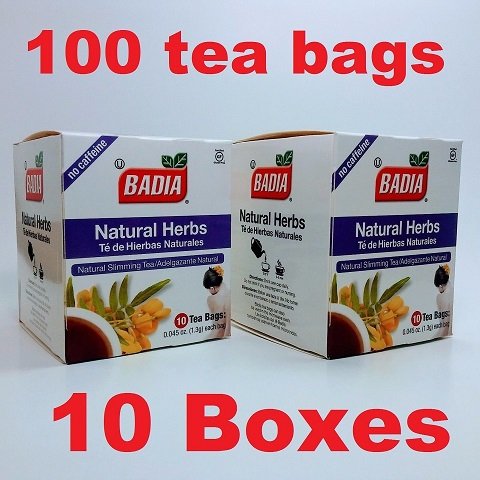 Badia - Natural Herbs Slimming Tea - Lose Weight (10 Pack,10 tea bags ...